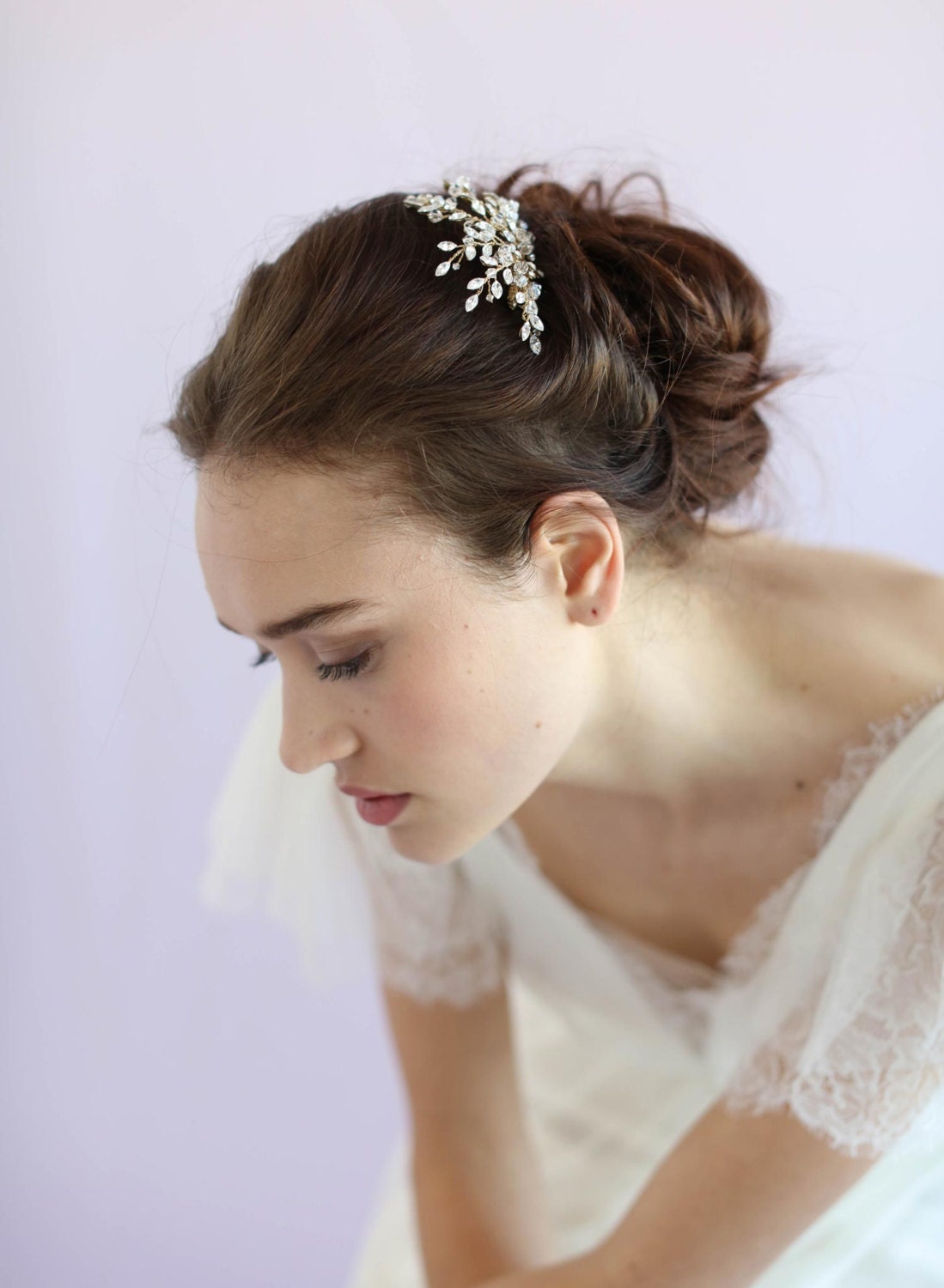 Bridal Hair Comb - Crystal Spray Comb - Style 602 - Ready to Ship - Etsy