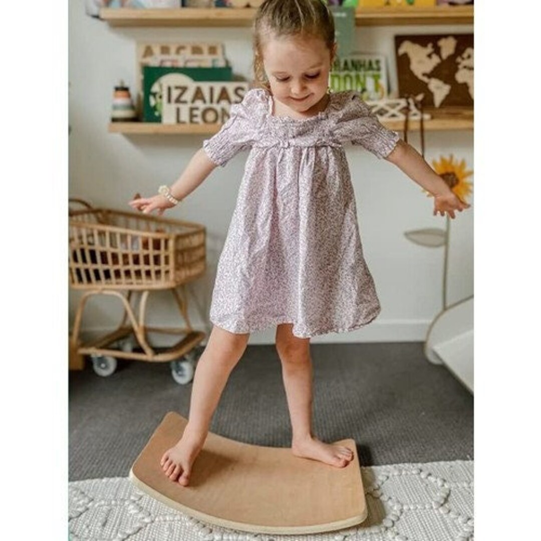 Wooden Balance Board, Montessori Balance Board, Game Board for Kids and ...