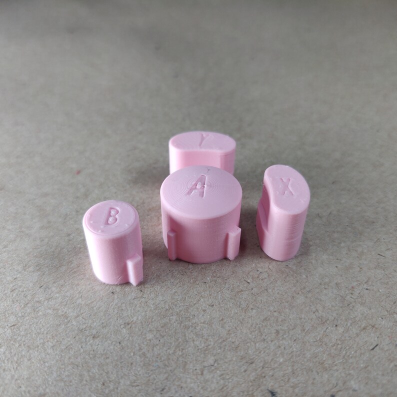 Sakura Pink OEM Like Buttons for Gamecube Controller, Personalized ABXY ...