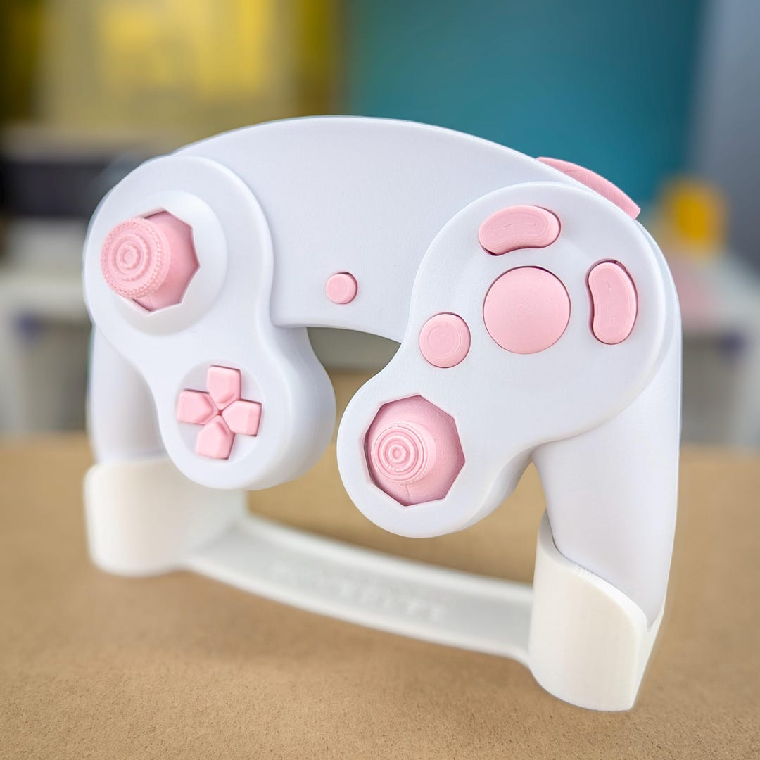 Sakura Pink Bioplastic Bald Shorter Buttons for Gamecube Controller ...