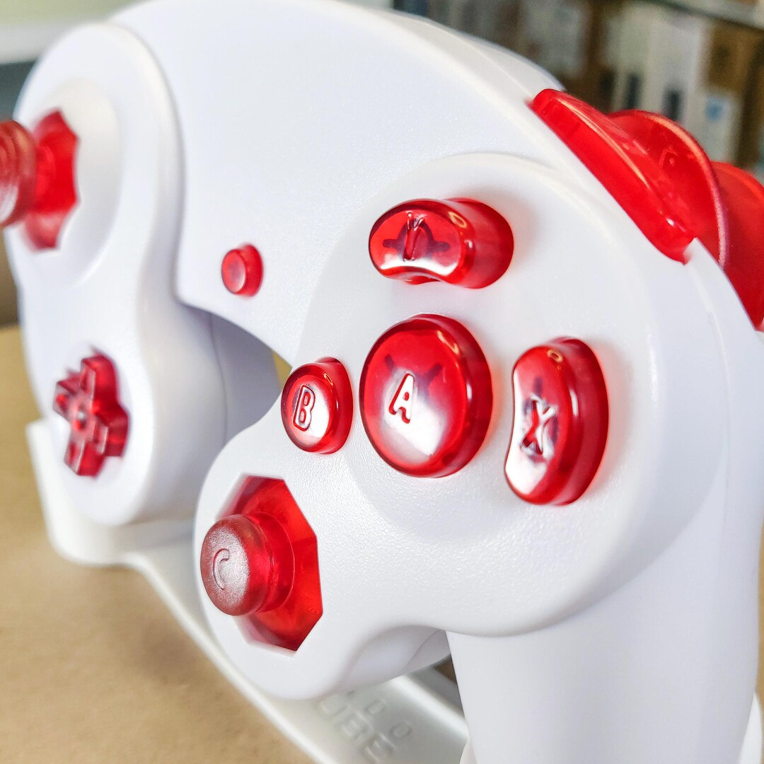 Transparent Red OEM Buttons for Gamecube Controller, Personalized Left ...