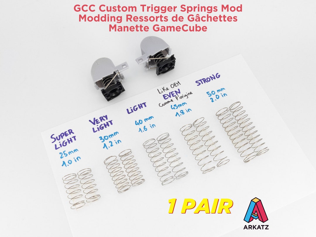 1 Pair of Gamecube Controller Custom Springs to Mod LR Triggers, Original Fixing Parts, OEM ...
