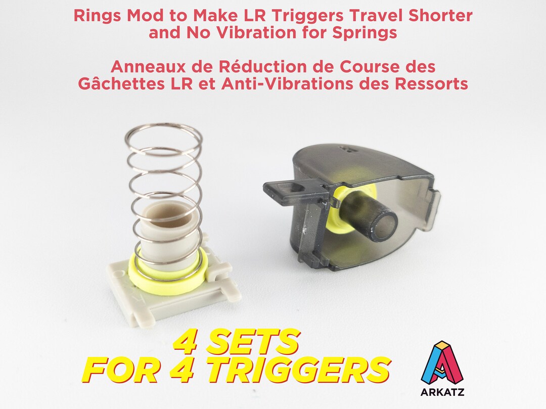 4 Pairs, Rings Mod to Make LR Triggers Travel Shorter, No Vibration for ...