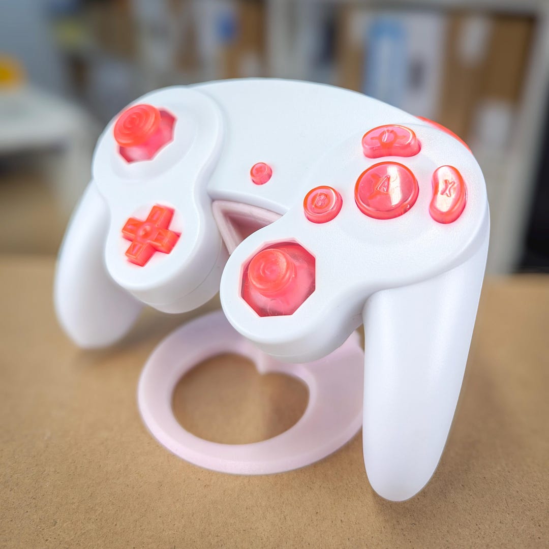 Modded Transparent Pink ABS Buttons and Rubber Sticks for Gamecube ...