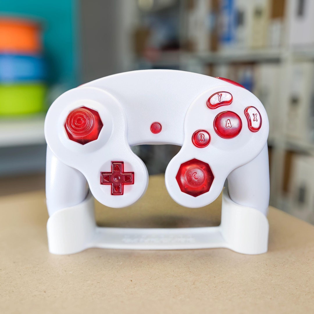 Transparent Red OEM Left and C Sticks for Gamecube Controller, Personalized Transparent ABXY, Z ...