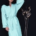 100% Light Blue Cotton Bath Robe, Soft Breathable Cotton Home Robe ...