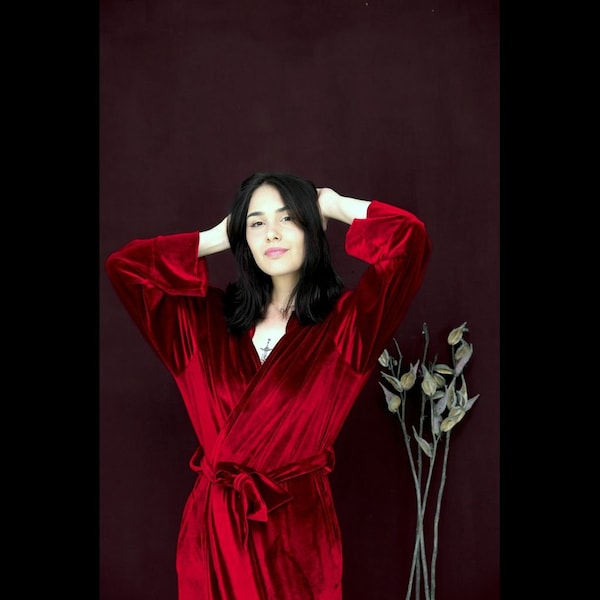 Velvet Robe - Etsy UK
