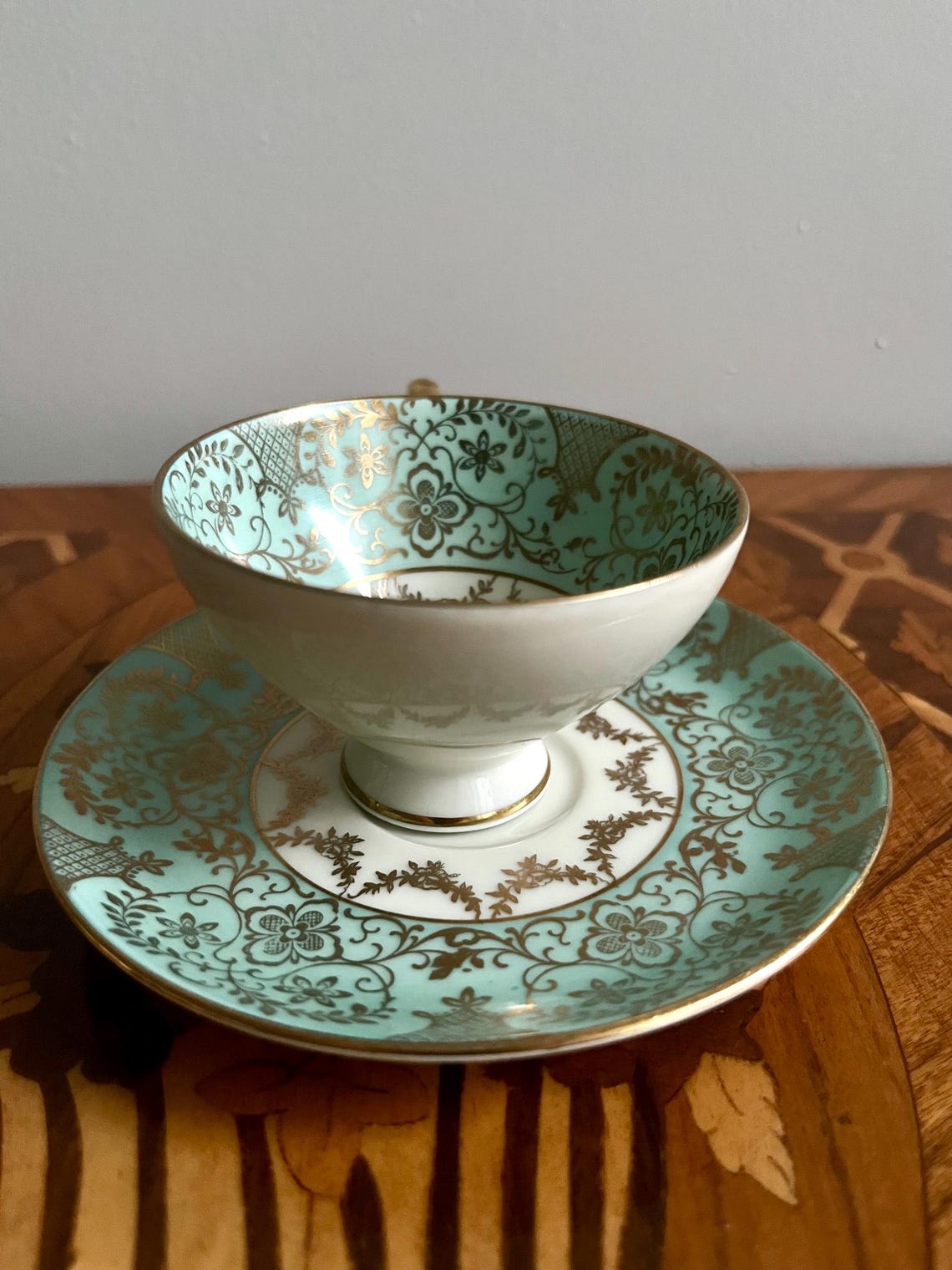 Alka Kunst Bavaria German Teacup and Plate With 22-carat Gold Plating ...