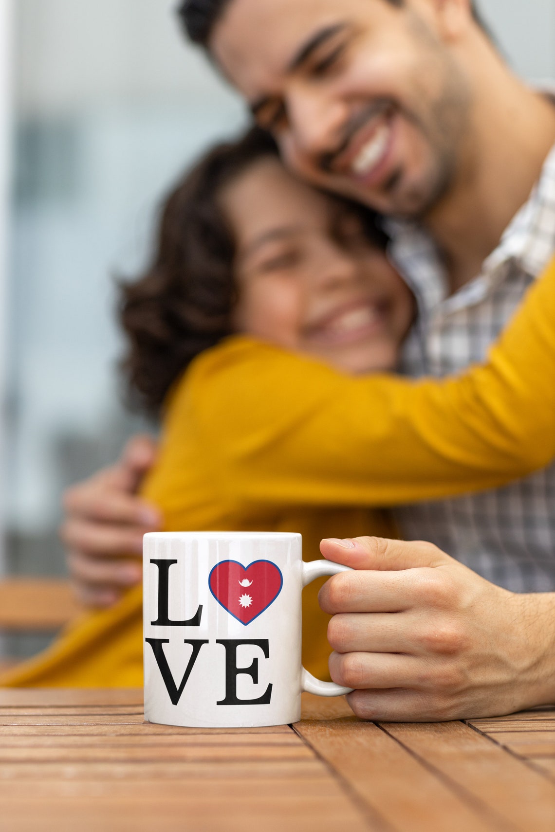 I Love Nepal 15oz Coffee Mug With Nepali Flag Print on Both Sides ...