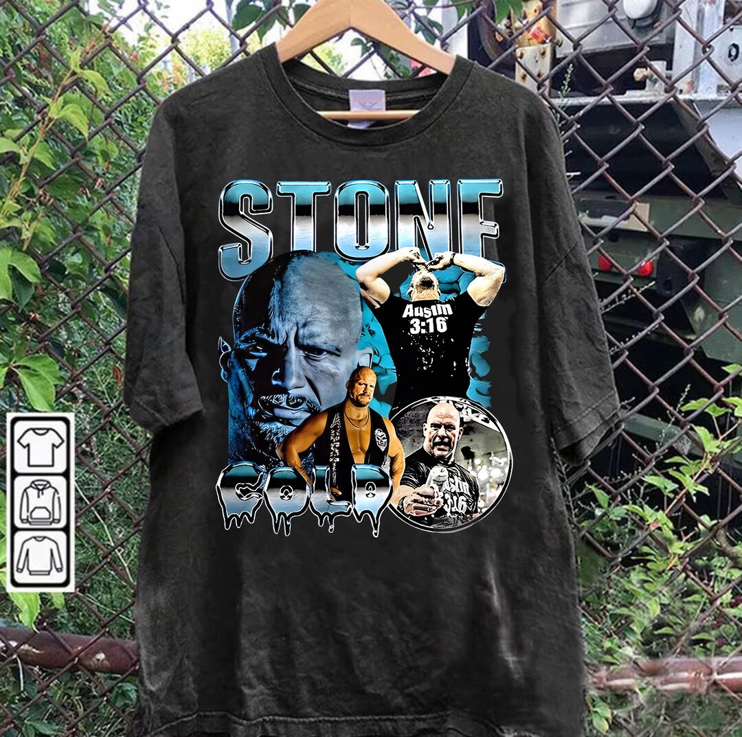 Vintage Bootleg Style Stone Cold Shirt, Steve Austin Wrestling T-shirt ...