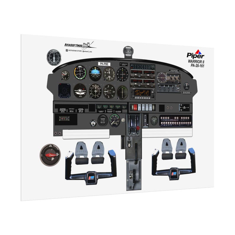 Piper Warrior II Cockpit Poster: Aviation Enthusiast Print - Etsy