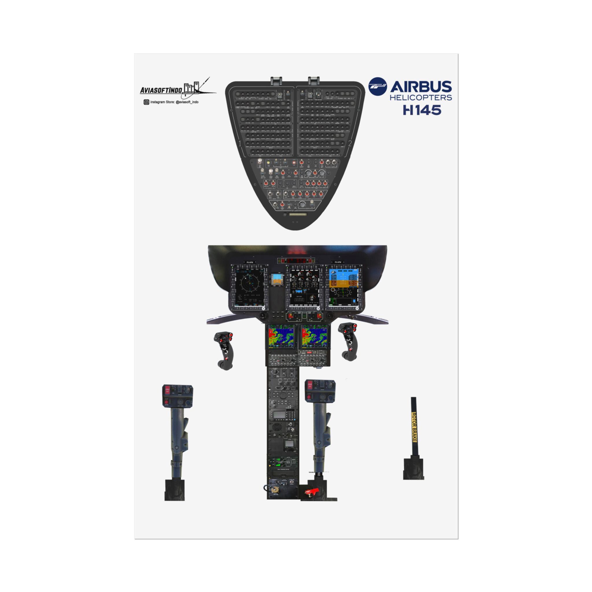 Airbus H145 Helicopter Cockpit Poster: Aviation Enthusiast Wall Art - Etsy