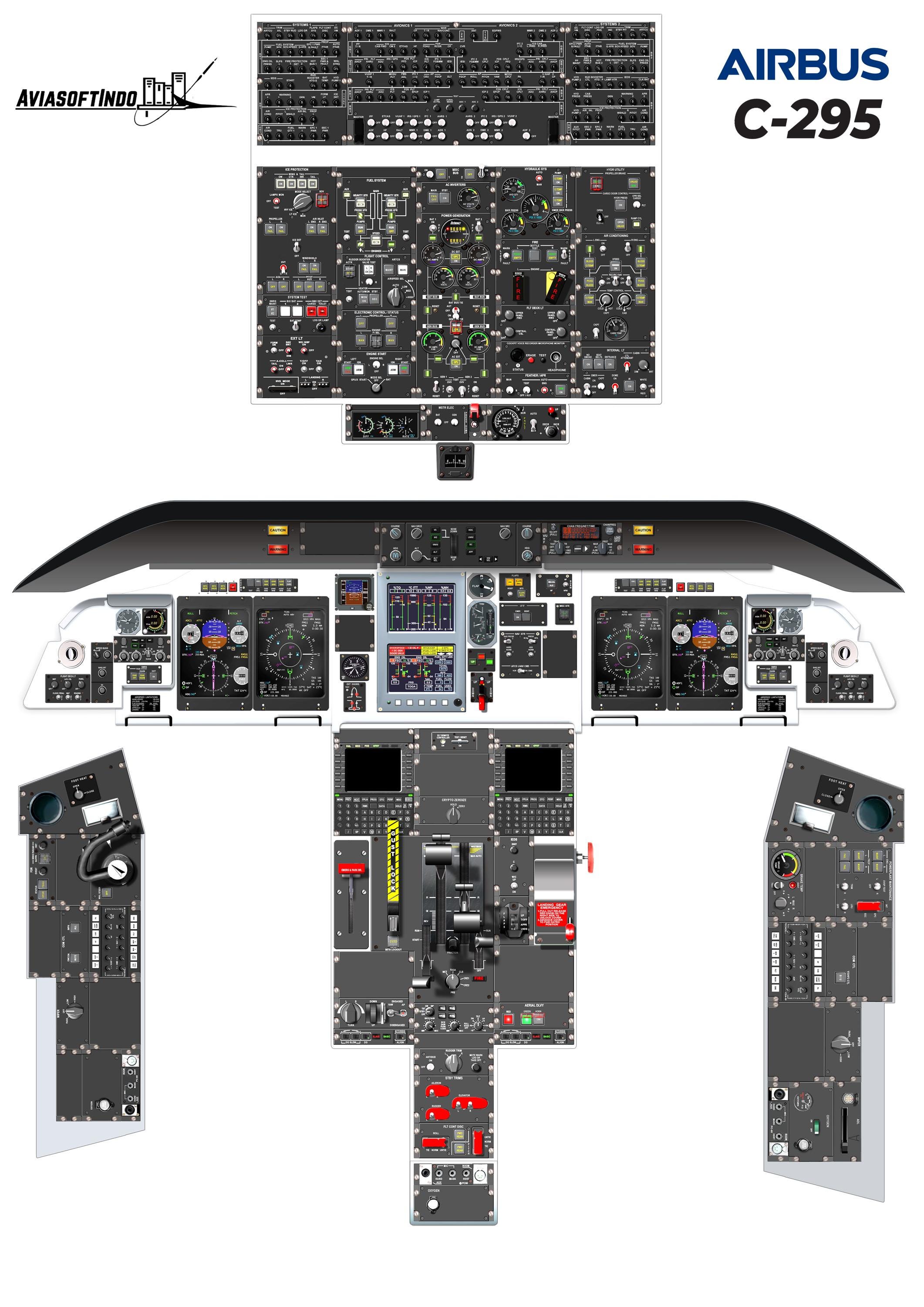 Airbus C295 ,CN295 Cockpit Poster Digital Download Version - Etsy