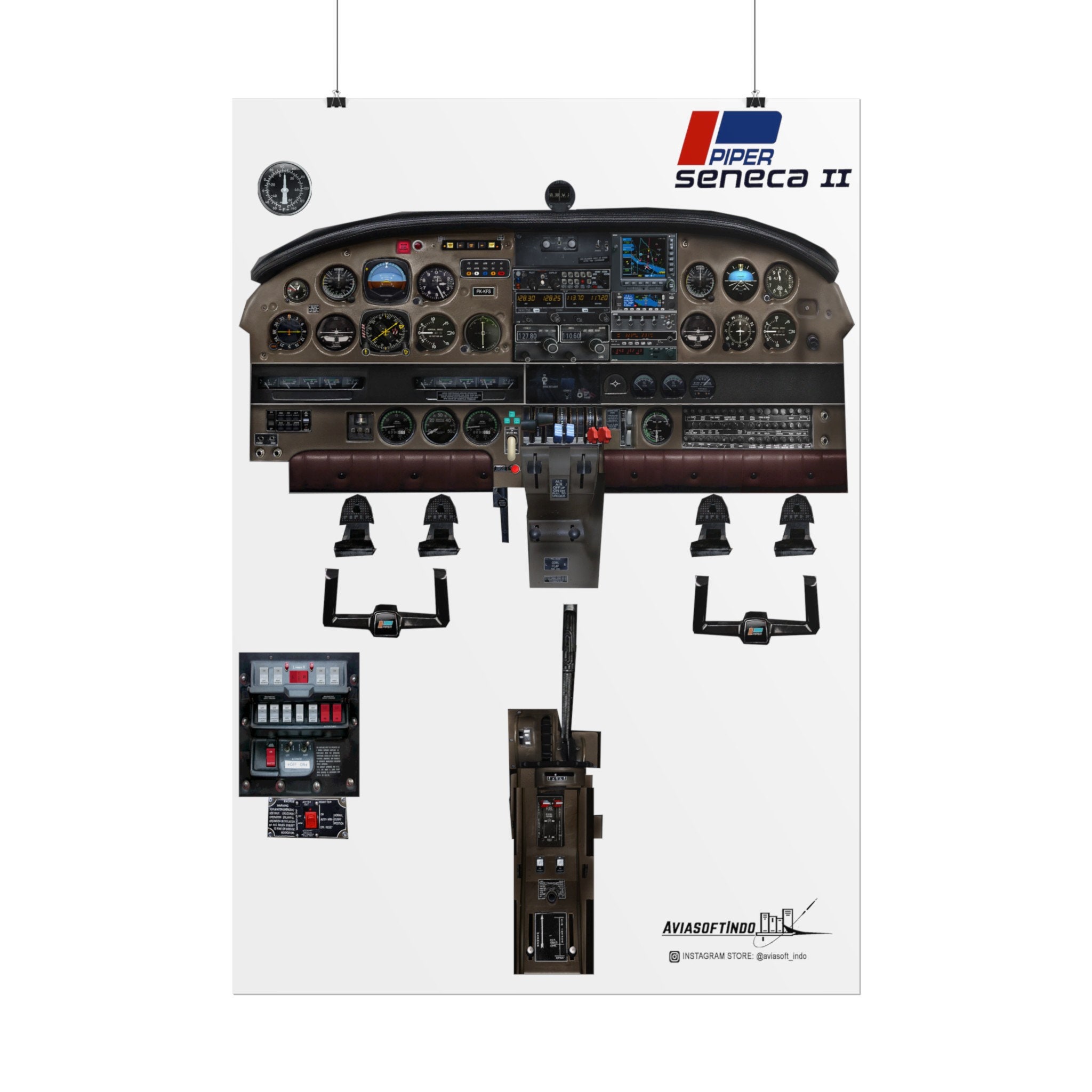 Piper Seneca II Poster: Aviation Art Print - Etsy
