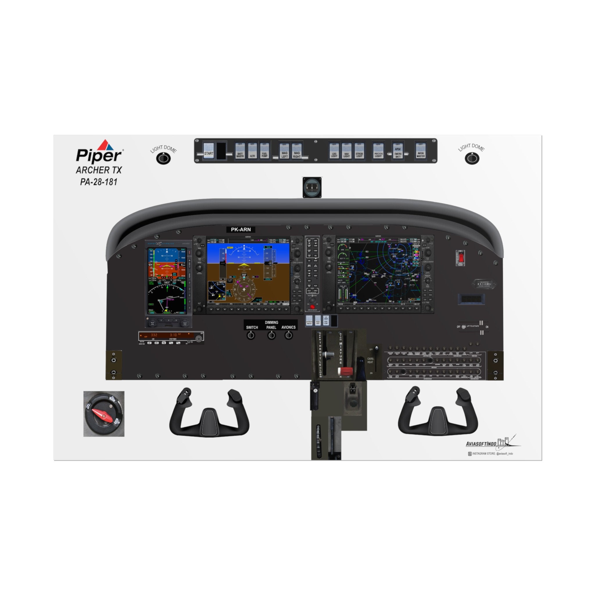 Piper Archer TX Cockpit Poster: Aviation Wall Art, Pilot Training - Etsy