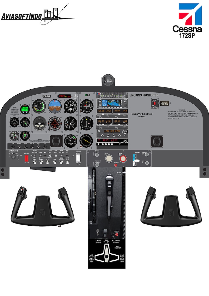Cessna 172 Cockpit Poster: Analog & R Models (digital Download) - Etsy