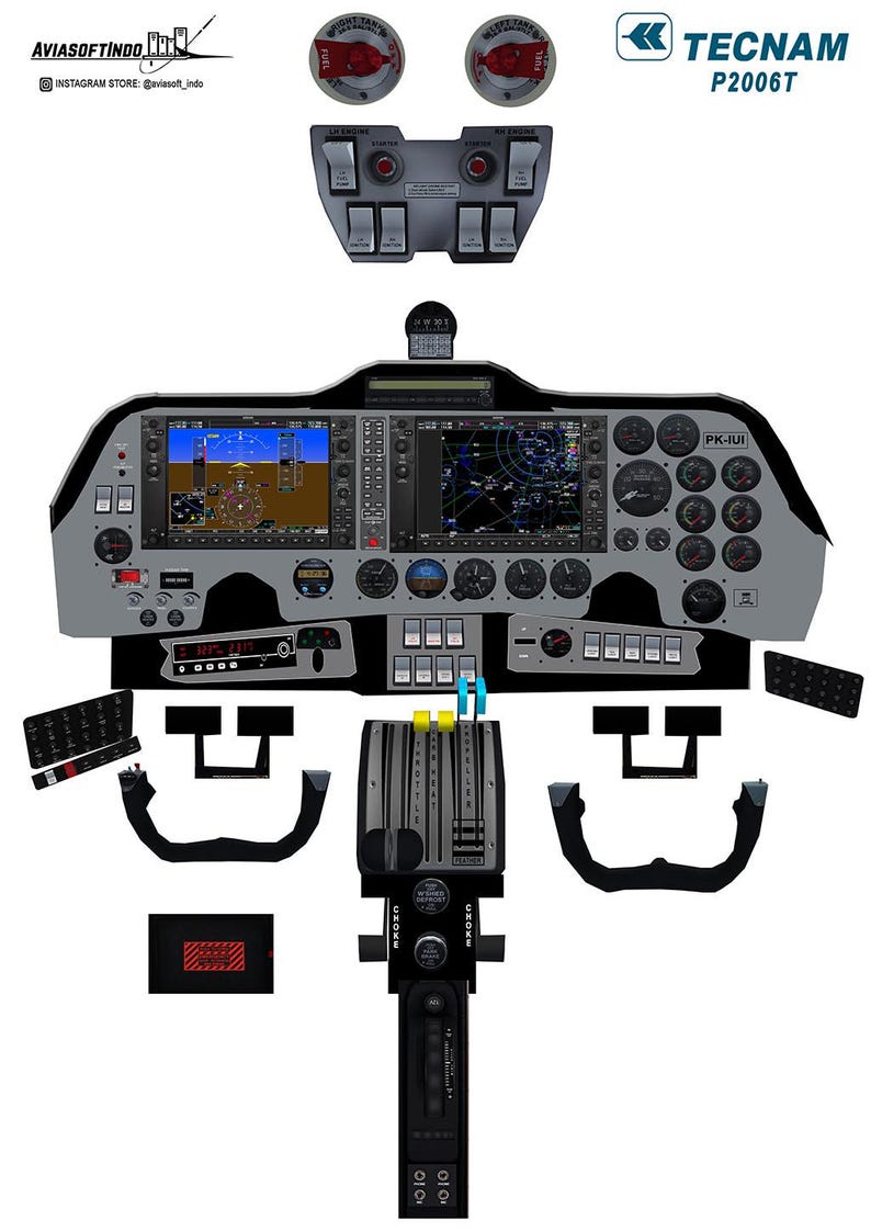 Tecnam P2006T Cockpit Poster - Etsy