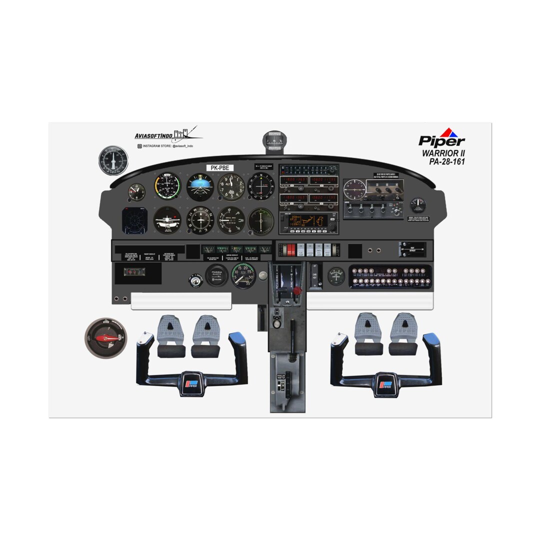Piper Warrior II Cockpit Poster: Aviation Enthusiast Print - Etsy UK