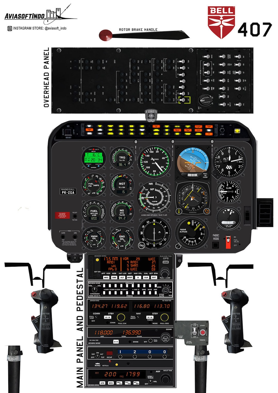 Bell 407 Helicopter Cockpit Poster: Aviation Art (digital Download) - Etsy