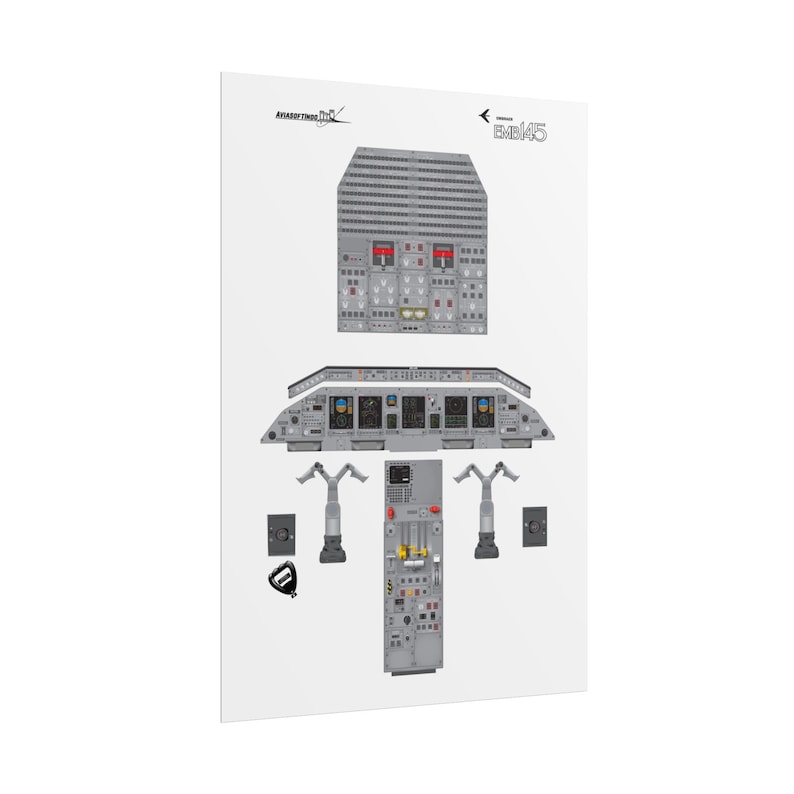 Embraer 145 Cockpit Rolled Posters - Etsy