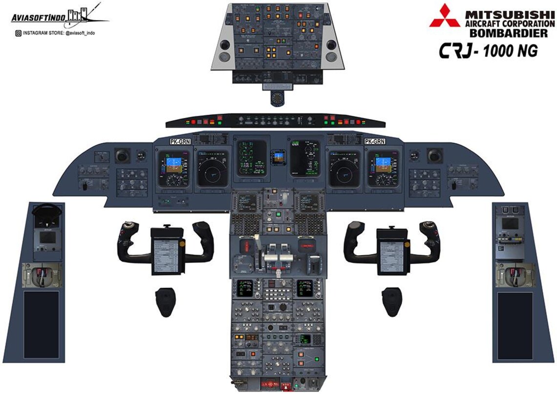 CRJ-1000NG Cockpit Poster - Etsy