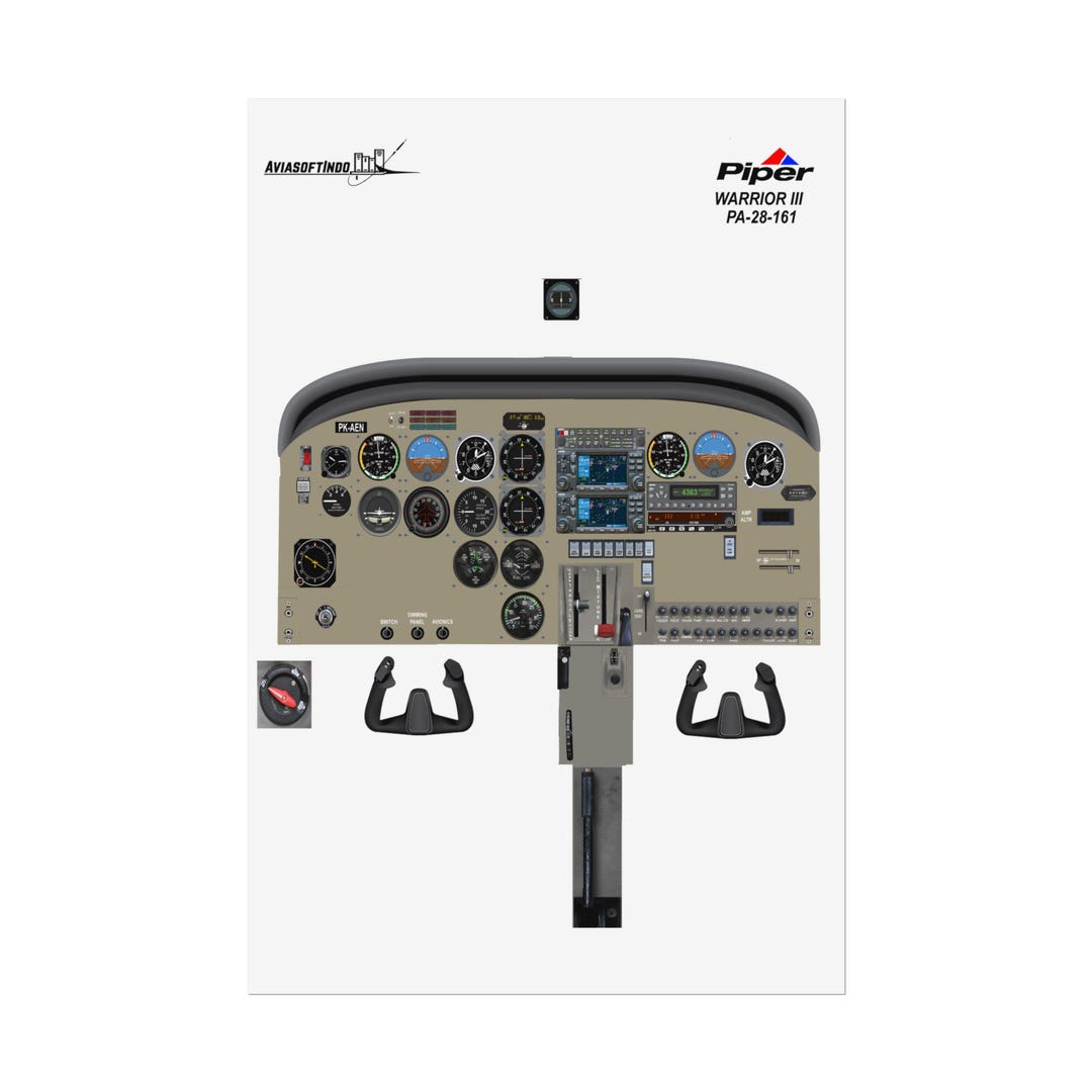 Piper Warrior III Cockpit Poster: Flight Training Decor - Etsy