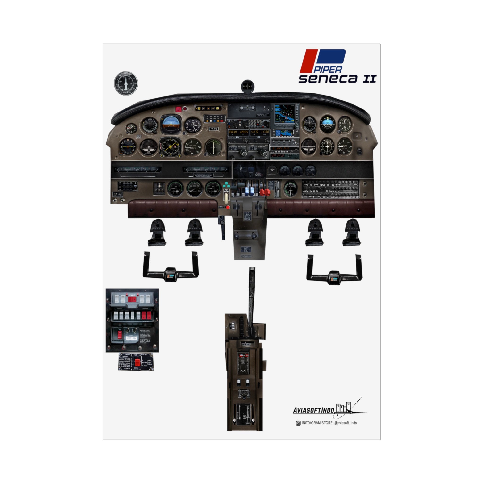 Piper, Seneca 2, Seneca 2 , Piper Seneca II 2 Poster Rolled Posters - Etsy