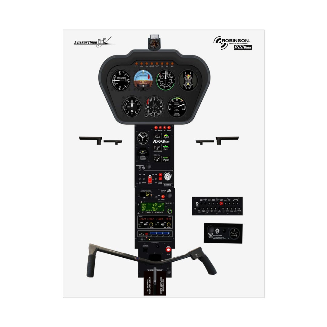 Robinson R22 Helicopter Cockpit Poster Printed Version - Etsy