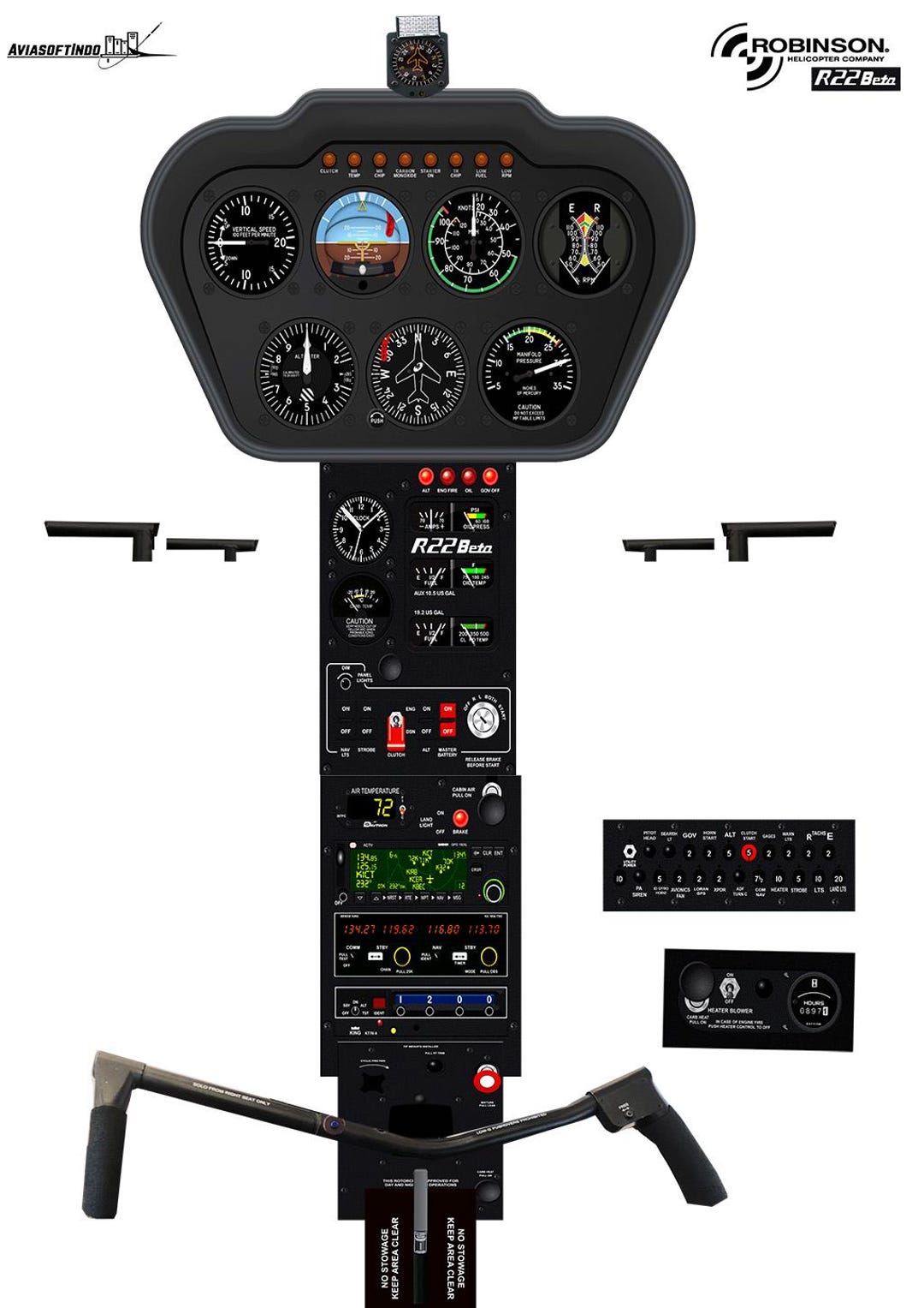 R22 Robinson Cockpit Poster - Etsy