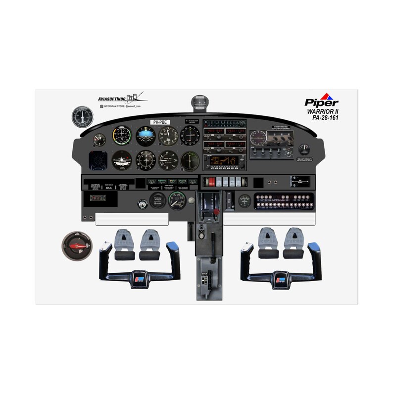 Piper Warrior II Cockpit Poster: Aviation Enthusiast Print - Etsy