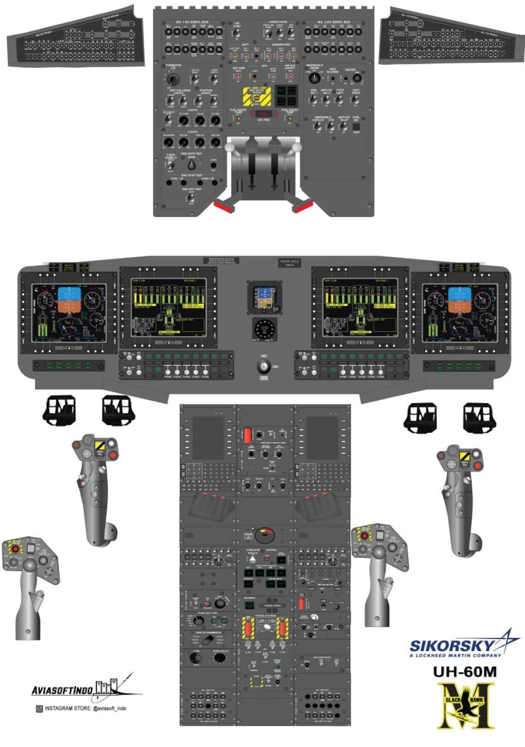 UH-60M Blackhawk Cockpit Poster - Etsy