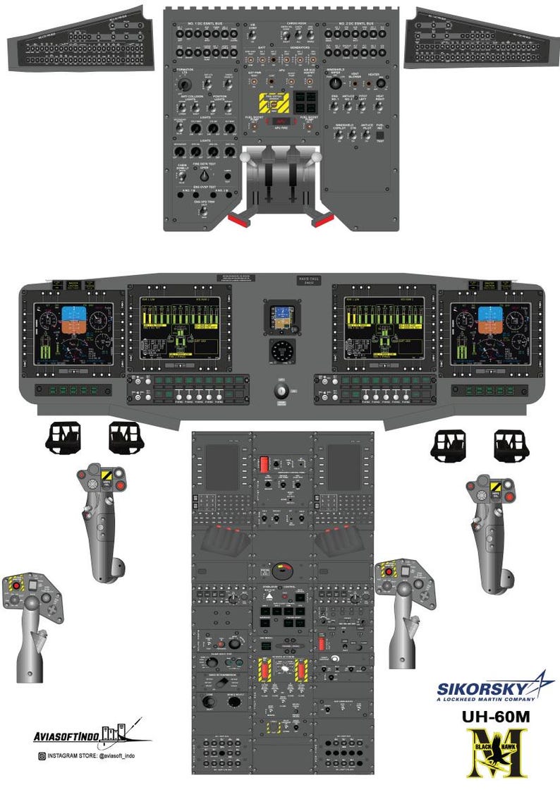 UH-60M Blackhawk Cockpit Poster - Etsy