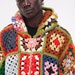 MENS CROCHET HOODIE Jacket Best Gift for Husband Colorful Crochet Shirt ...