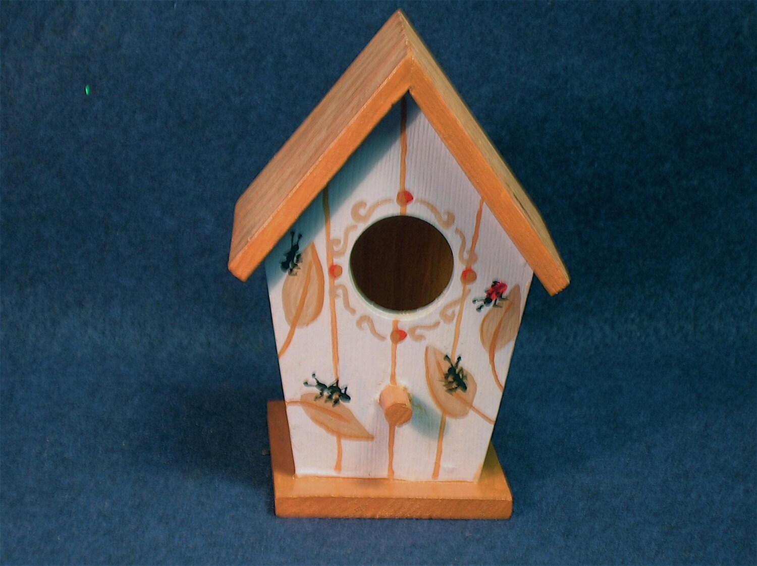 Ornamental Birdhouse With Ants and Ladybugs, Small Wooden Birdhouse ...