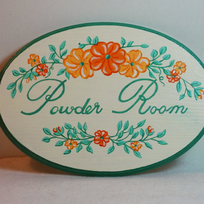 Powder Room Sign - Etsy
