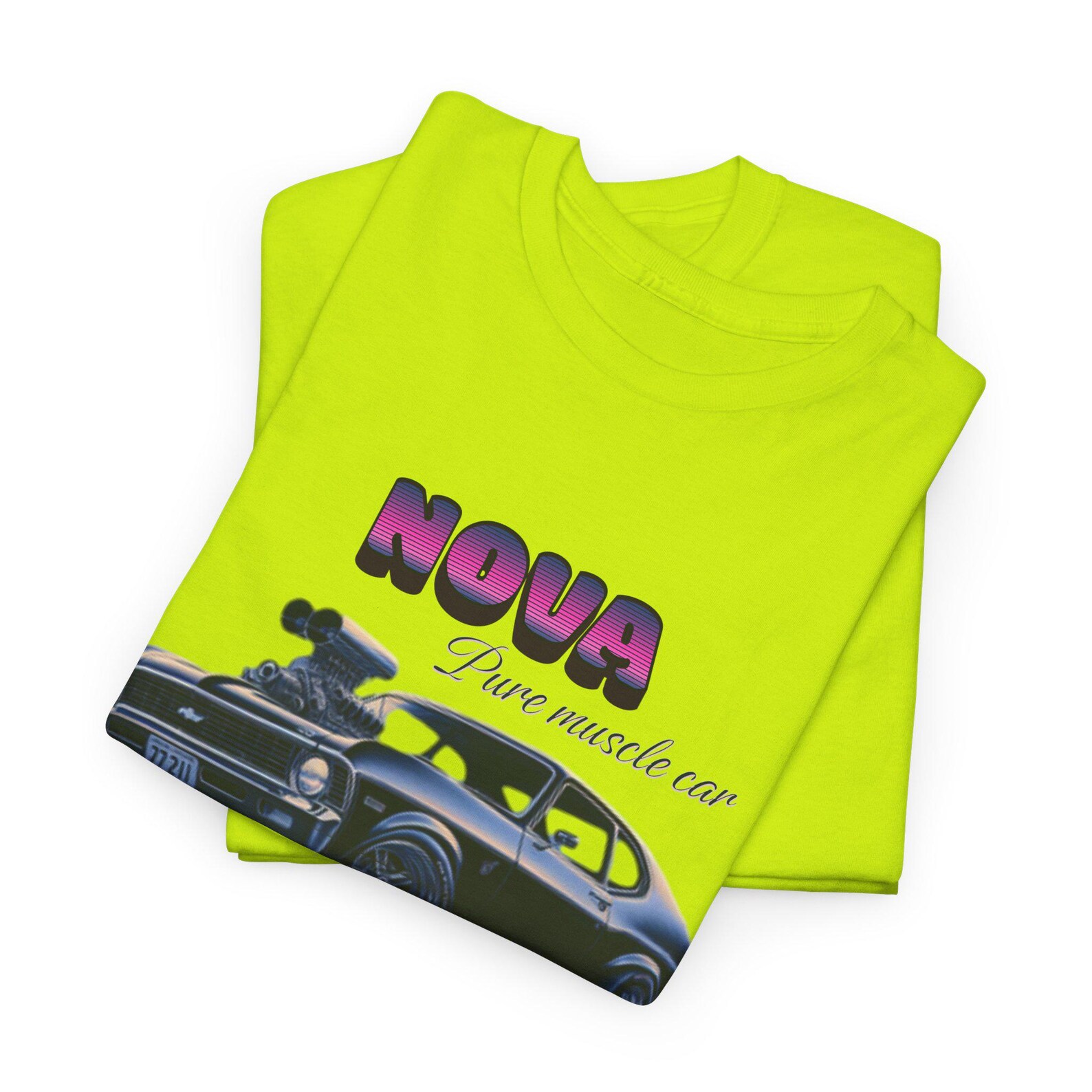 Chevy Nova Muscle Car Tee, Hot Rod Print Shirt for Car Enthusiasts ...