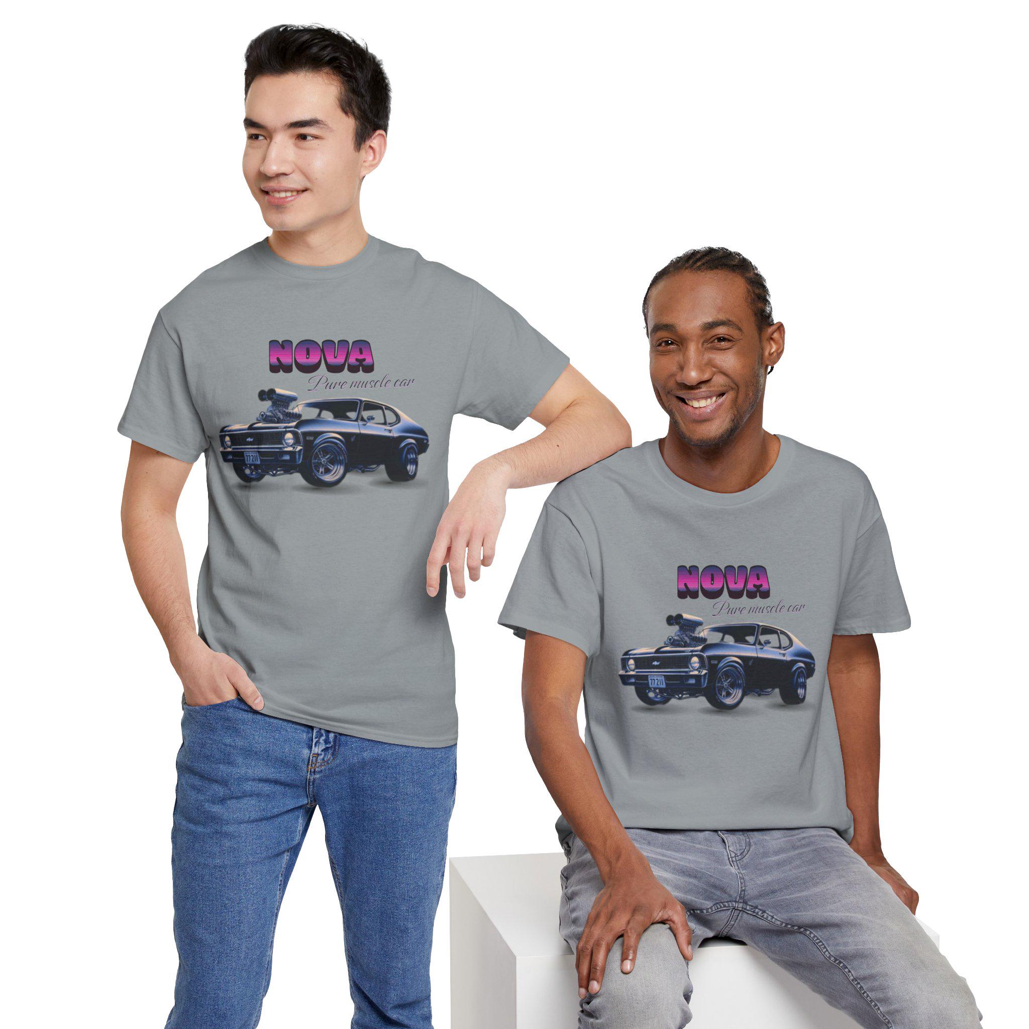 Chevy Nova Muscle Car Tee, Hot Rod Print Shirt for Car Enthusiasts ...