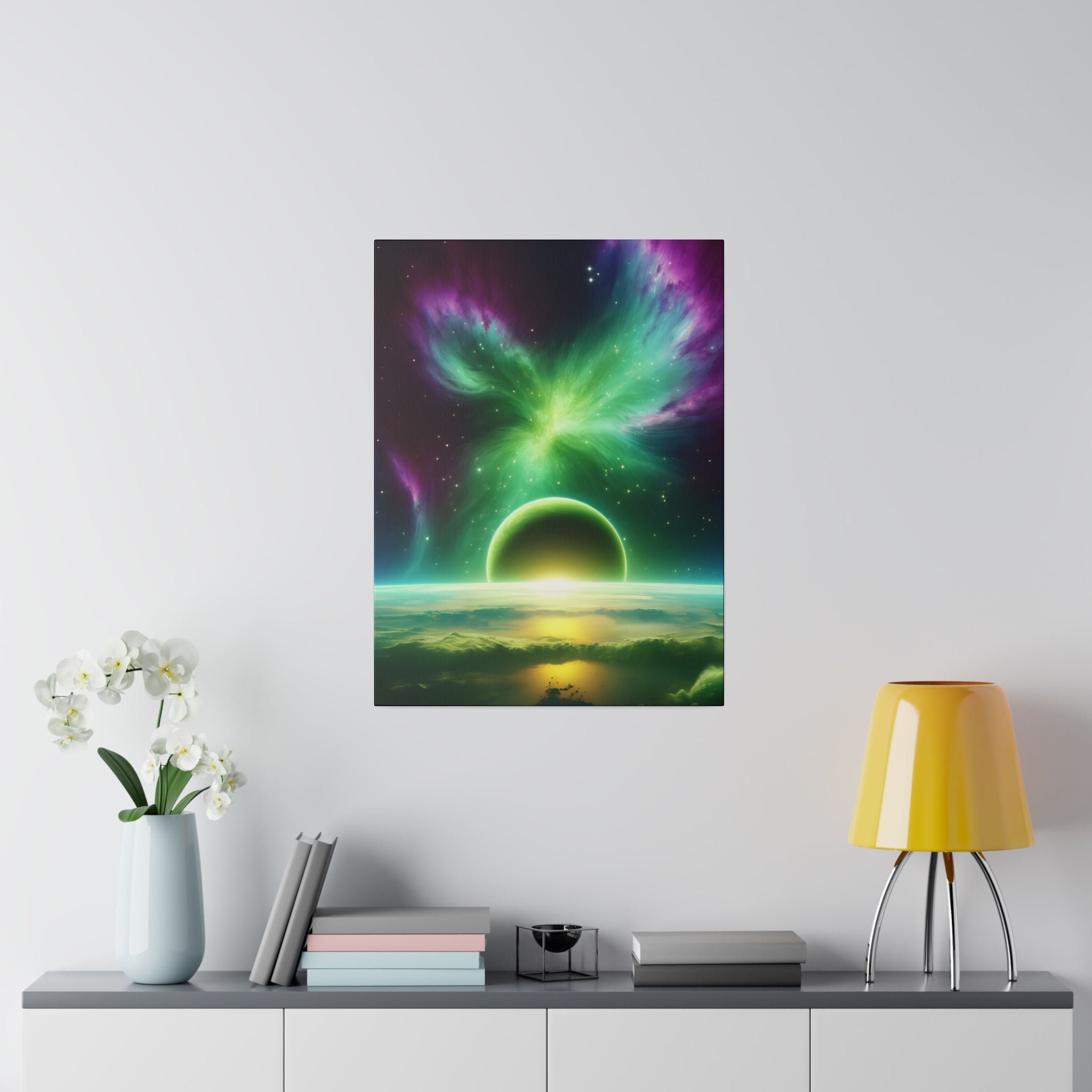 Green and Purple Supernova | Matte Canvas, Stretched, 0.75 - Etsy
