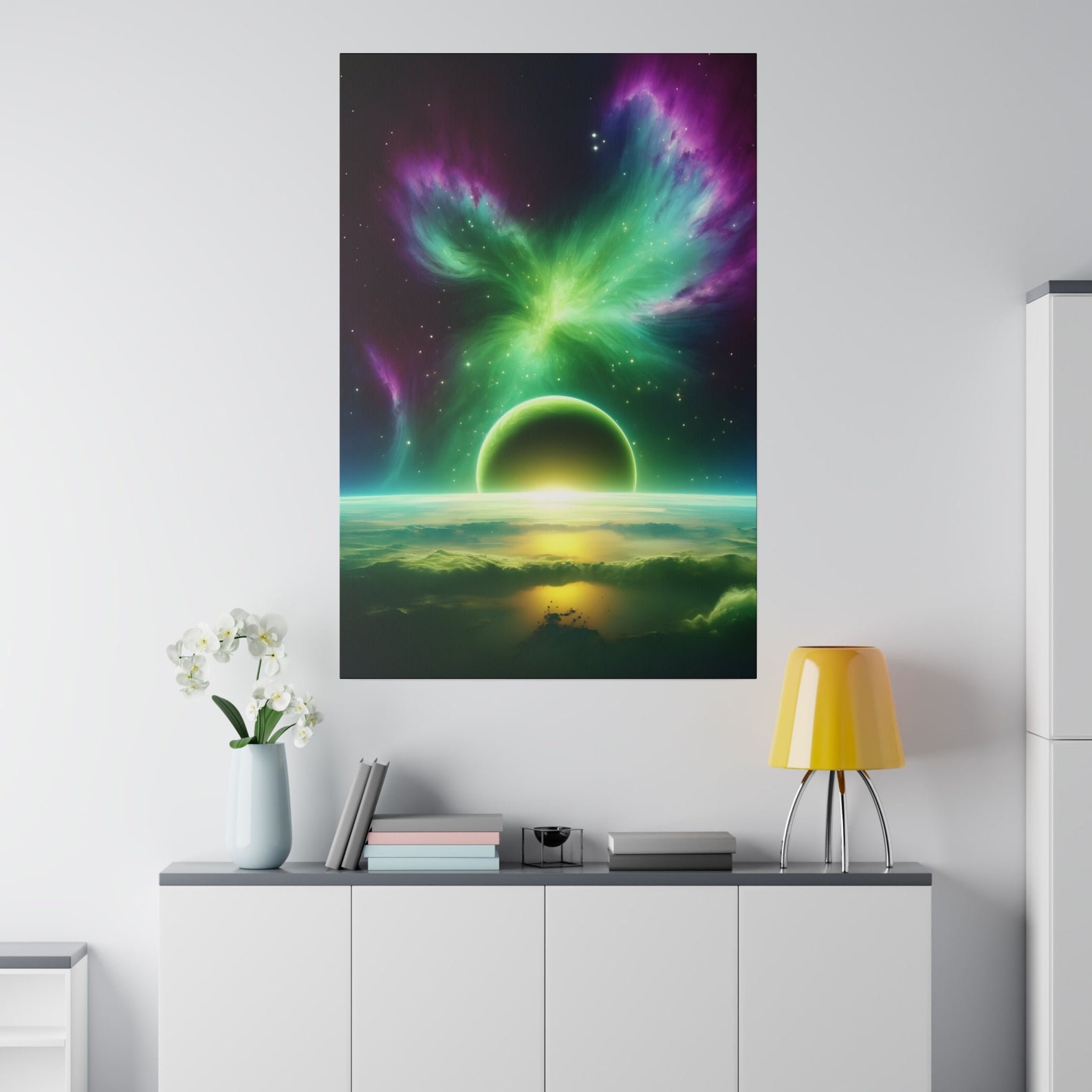 Green and Purple Supernova | Matte Canvas, Stretched, 0.75 - Etsy