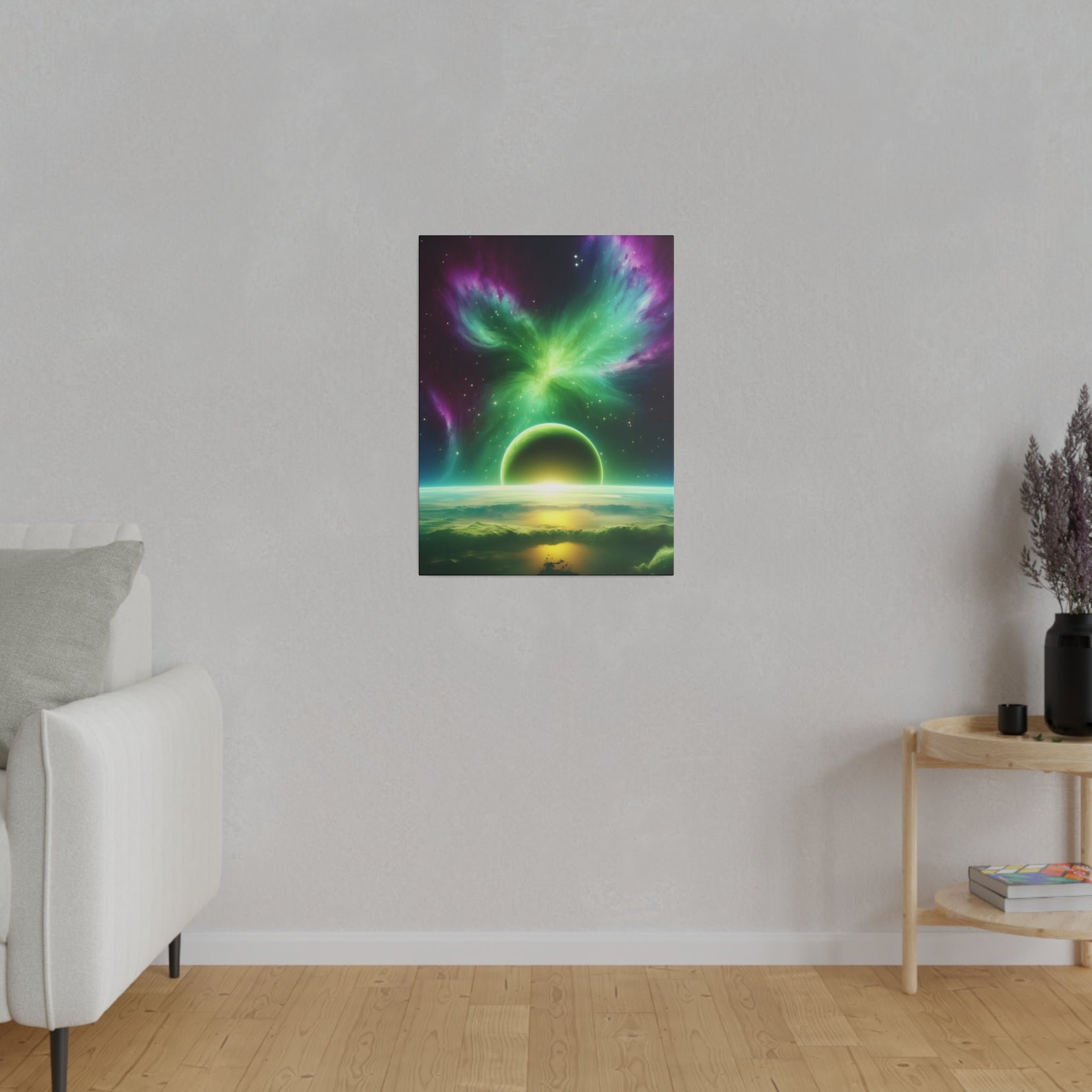 Green and Purple Supernova | Matte Canvas, Stretched, 0.75 - Etsy