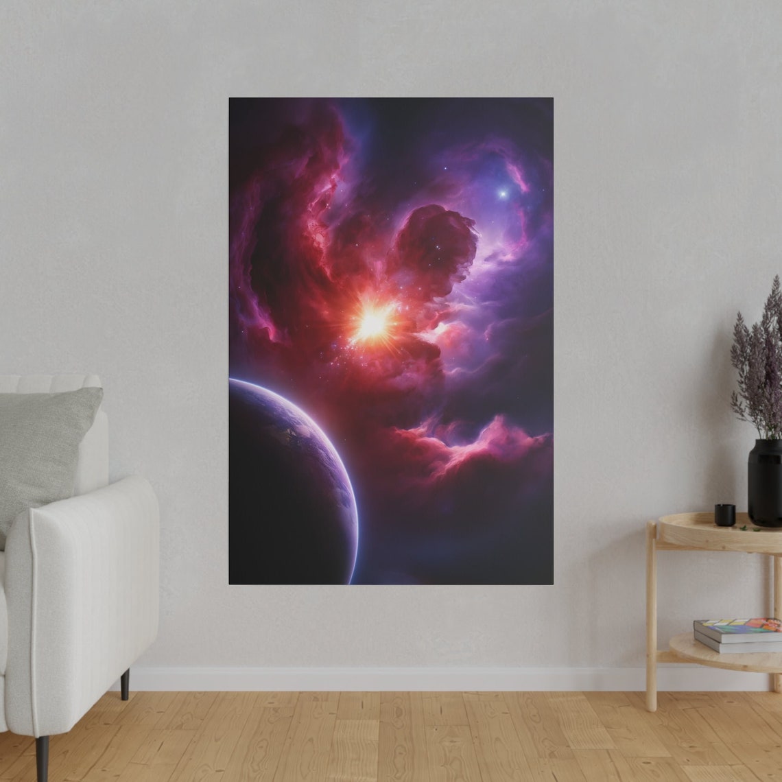 Red and Purple Supernova Matte Canvas, Stretched, 0.75 - Etsy
