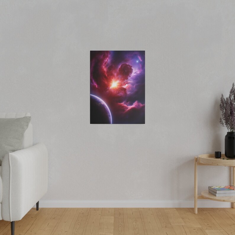 Red and Purple Supernova | Matte Canvas, Stretched, 0.75 - Etsy