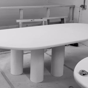 Pebble Solid Concrete Stone Organic Irregular Shape Dining Table - Etsy UK