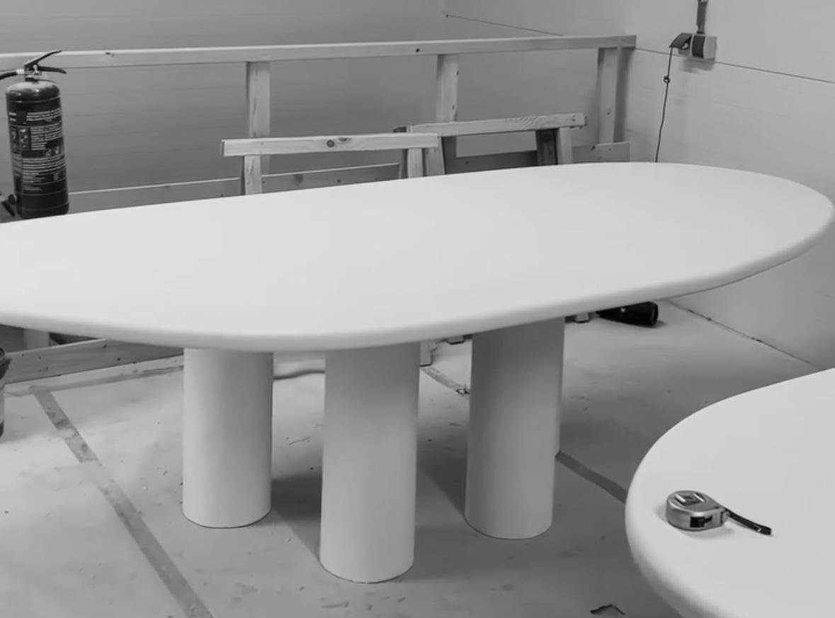 Solid Concrete Stone Organic Irregular Shape Dining Table - Etsy UK