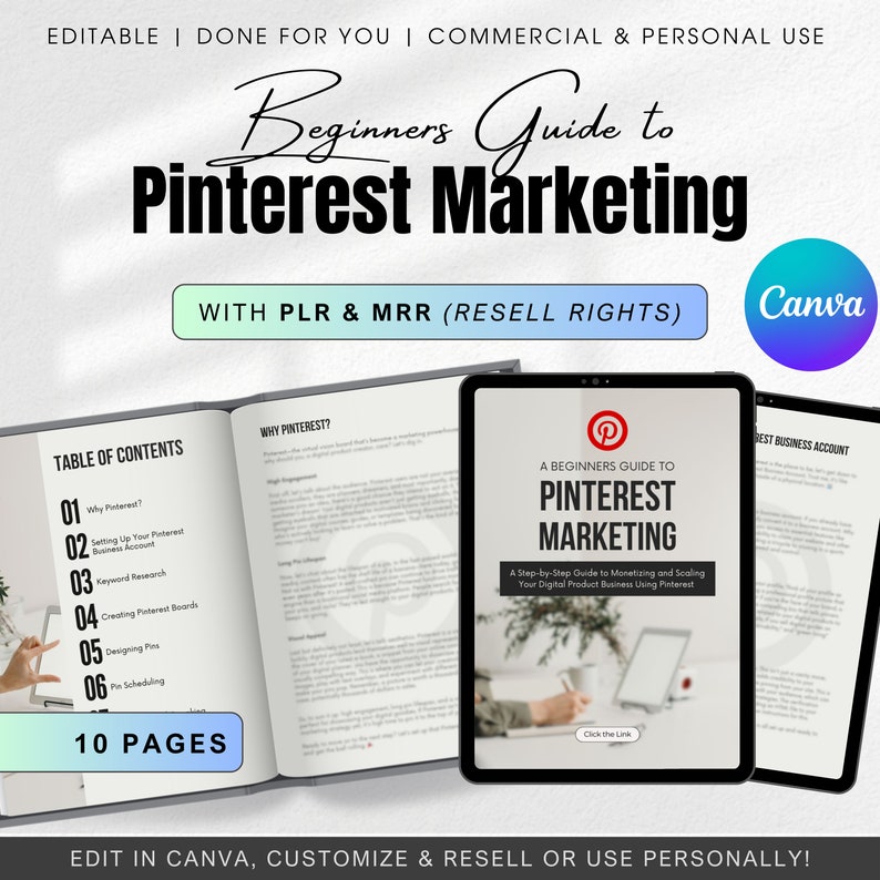 Beginners Guide to Pinterest Marketing MRR PLR | Resell Digital ...