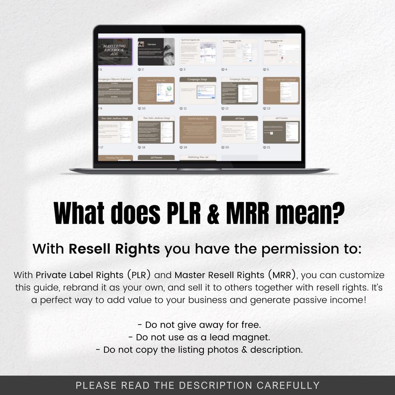 Mastering Facebook Ads Presentation Guide MRR PLR, Done for You Course ...