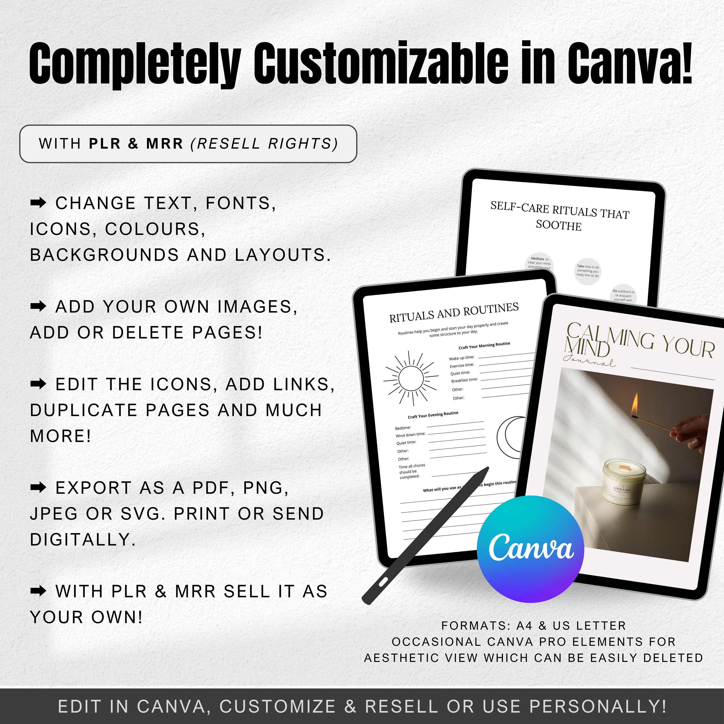 3,500+ Editable Canva Templates With Master Resell Rights | PLR MRR ...