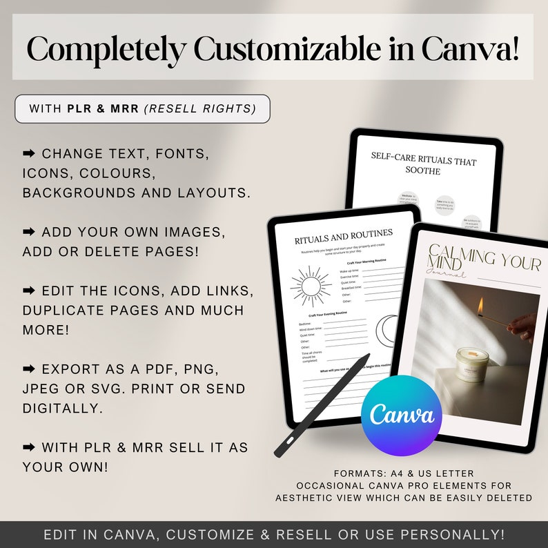 3,500 Editable Canva Templates With Master Resell Rights PLR MRR ...