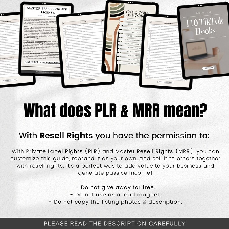 110 Tiktok Hooks Editable Ready-to-use Digital Guide | Social Media ...