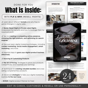 Digital Goldmine Guide Passive Income With MRR & PLR Products Private Label Rights Master Resell ...